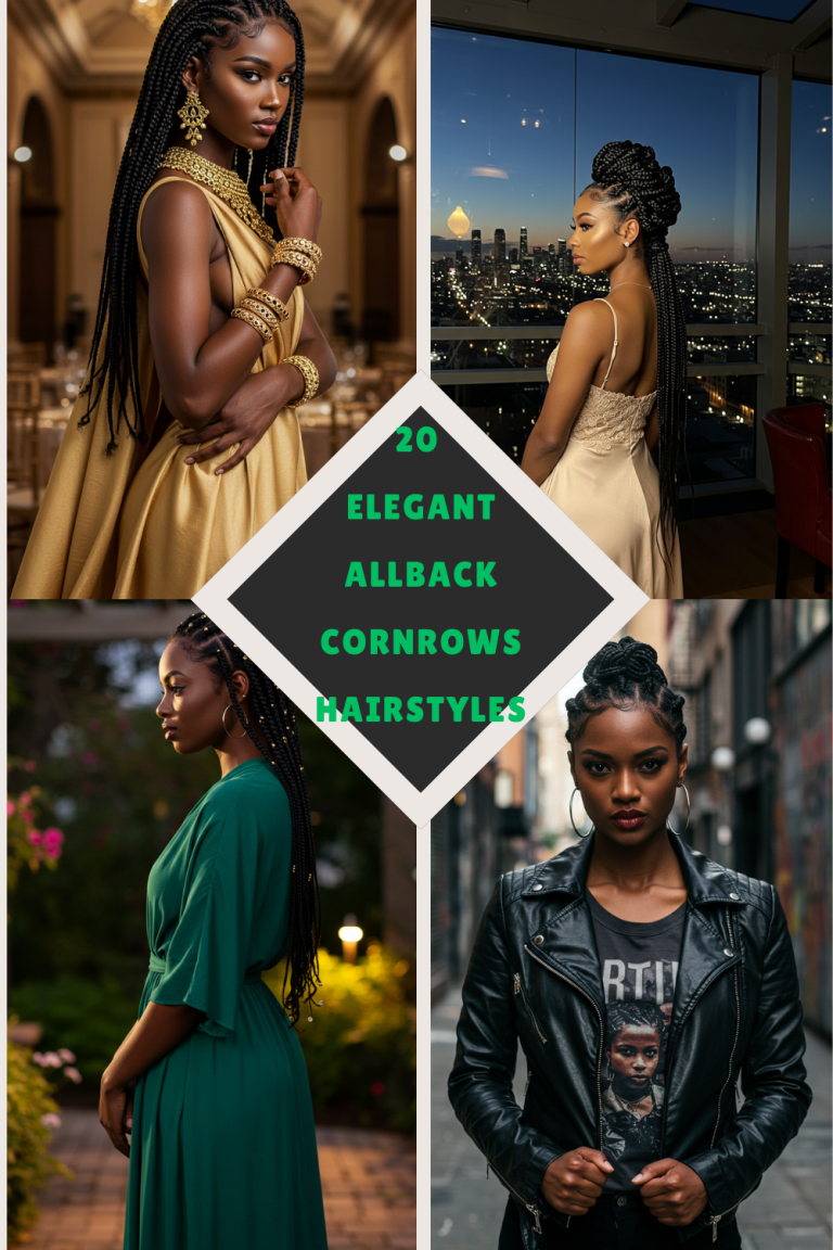20 Elegant All-Back Cornrows Hairstyles