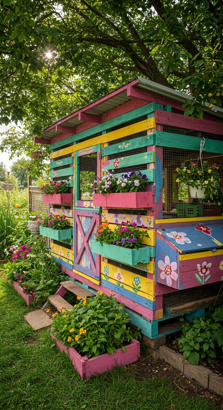 12 DIY Easy Pallet Chicken Coop Ideas