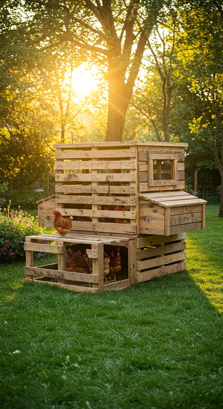 12 DIY Easy Pallet Chicken Coop Ideas