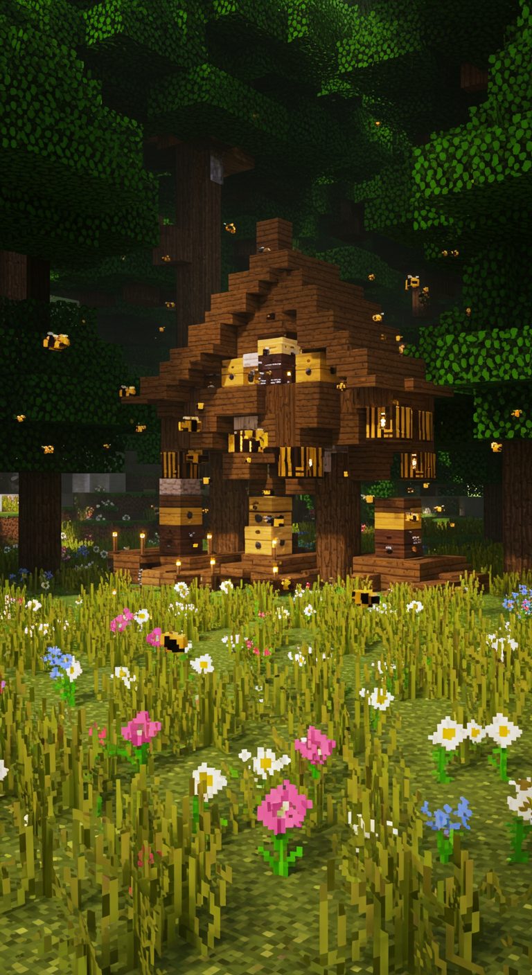 11 Inspiring Bee Farm Minecraft Ideas