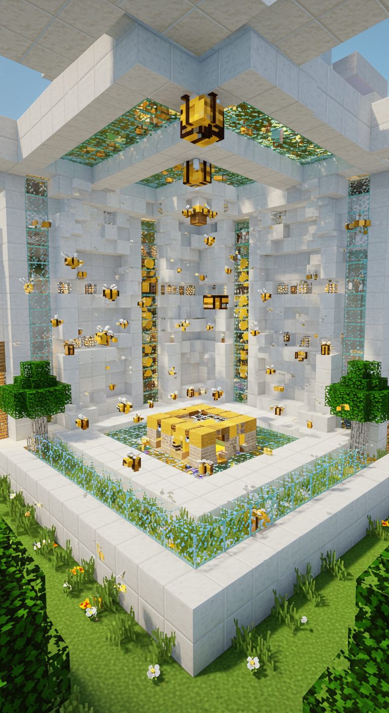 11 Inspiring Bee Farm Minecraft Ideas