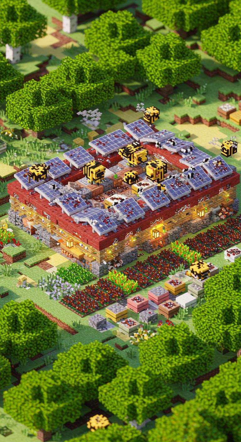 11 Inspiring Bee Farm Minecraft Ideas