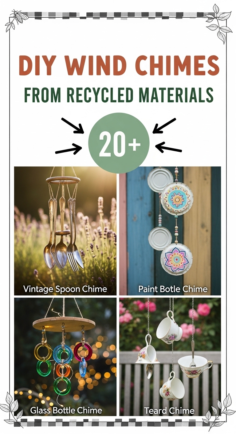 24 DIY Wind Chimes from Recycled Materials
