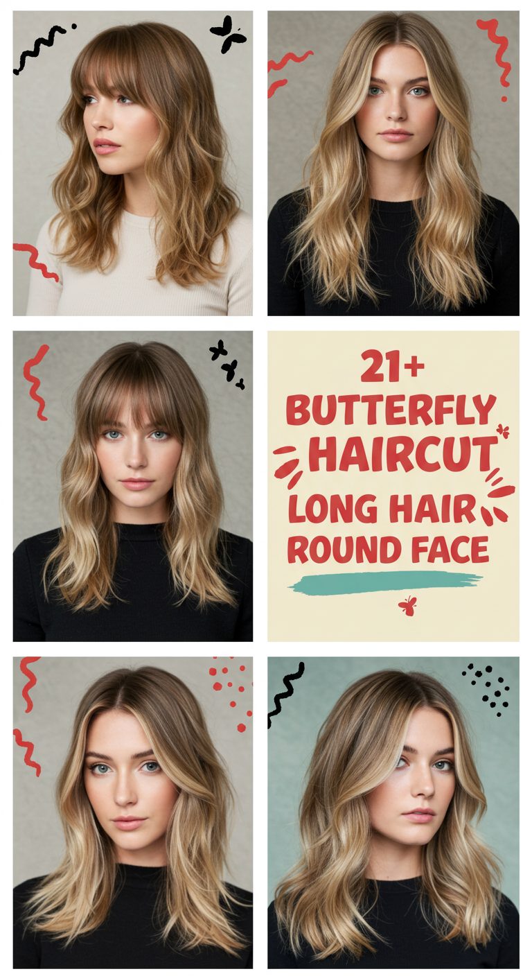 21 Butterfly Haircut Long Hair For Round Face