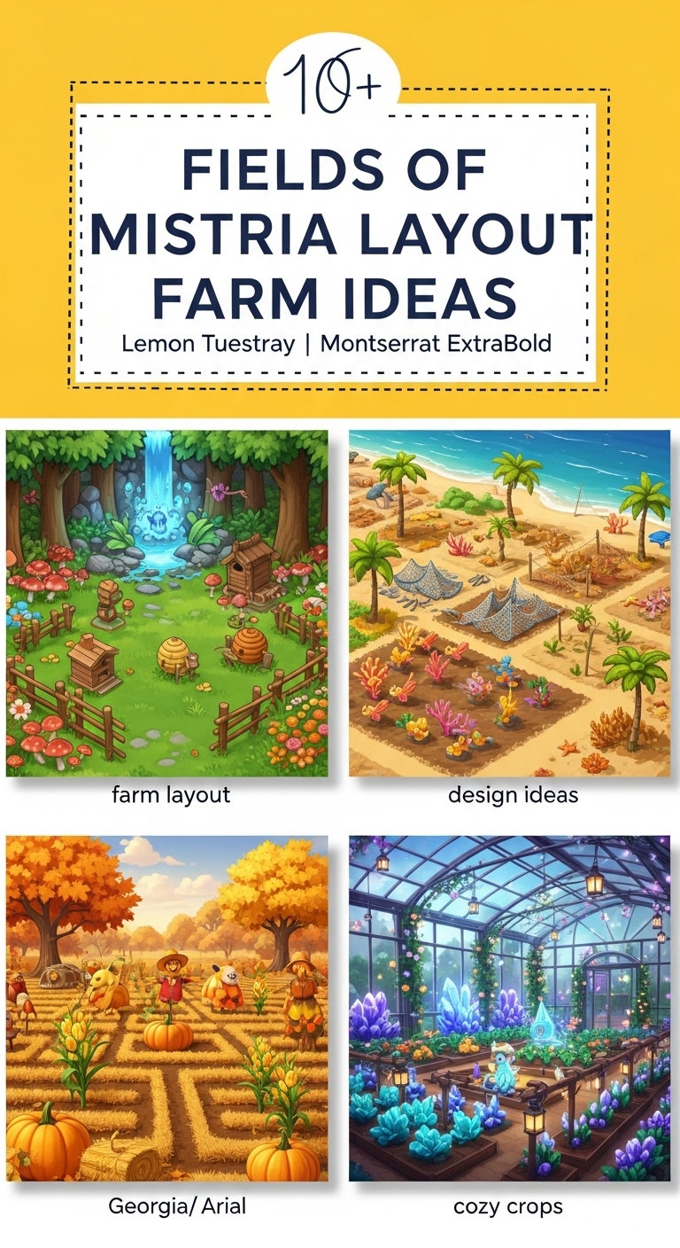 13 Fields Of Mistria Layout Farm Ideas