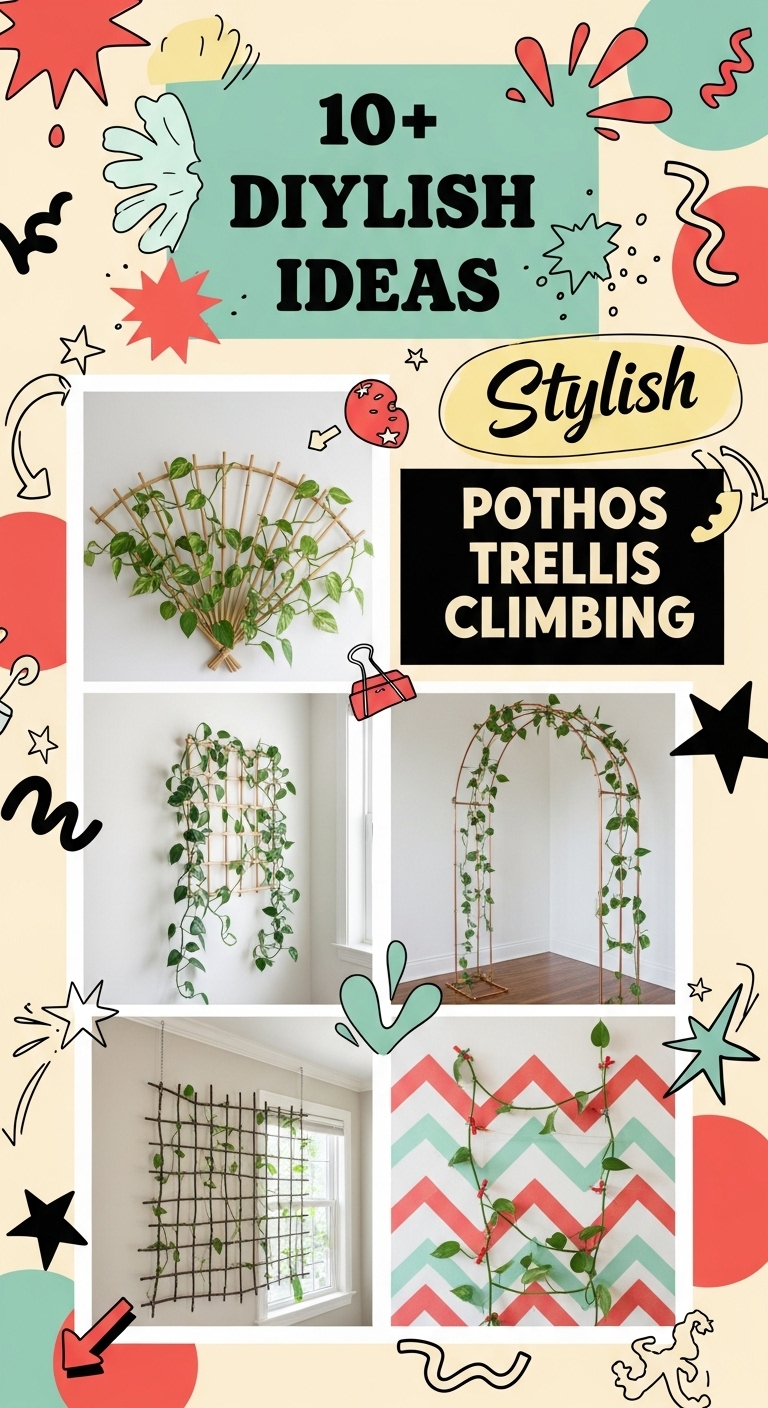 14 DIY Pothos Trellis Climbing Ideas